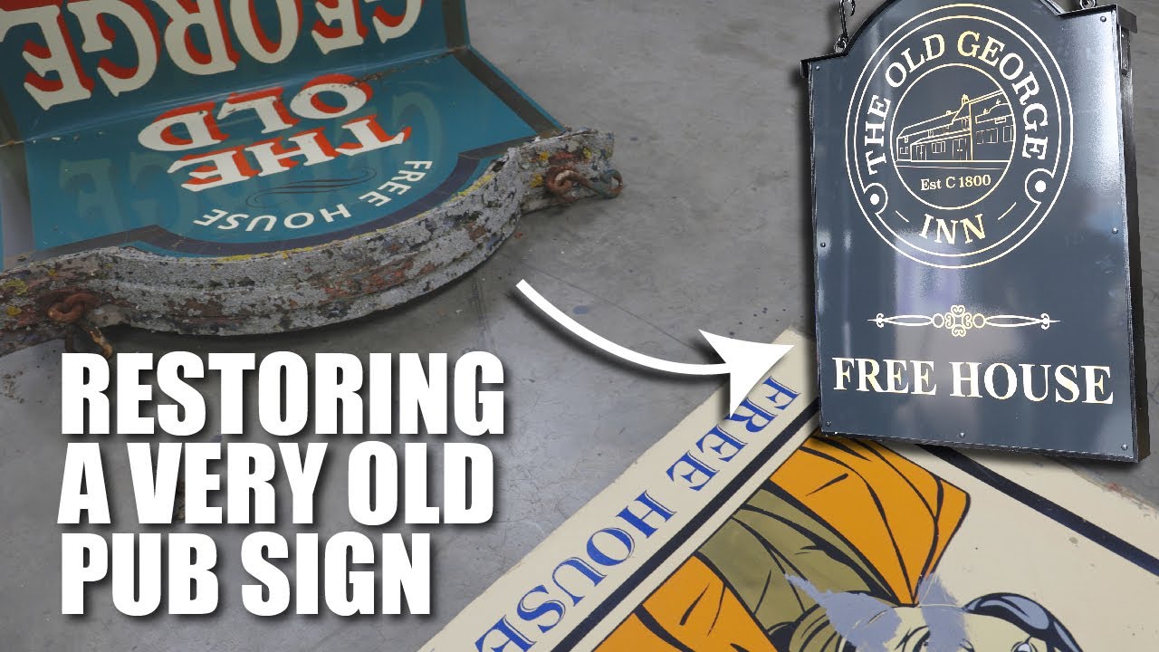 How to Make a Traditional Pub Sign Using Modern Techniques - YouTube