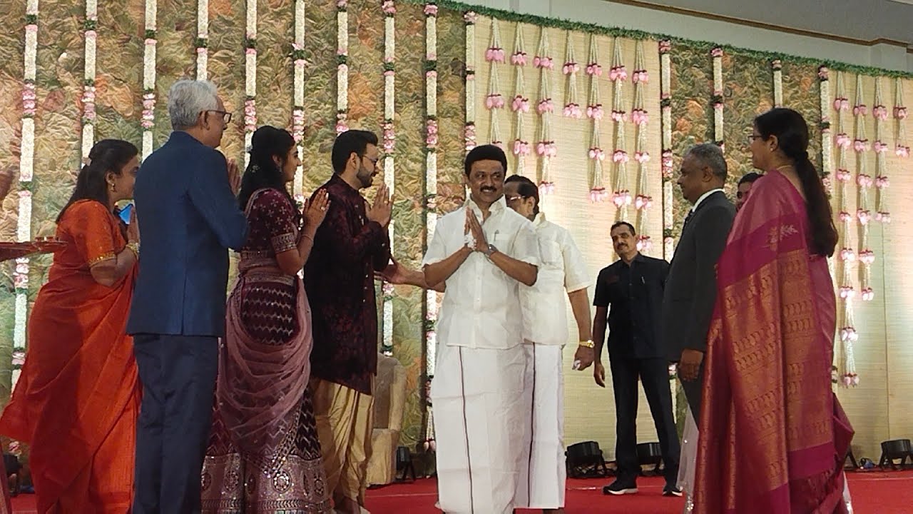 TN CM Stalin at AK Viswanathan Family Marriage Reception. - YouTube