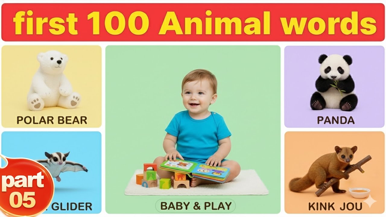 First 100 Animal Words for Toddlers ️🐧 | Learn Polar & Rare Animals ...