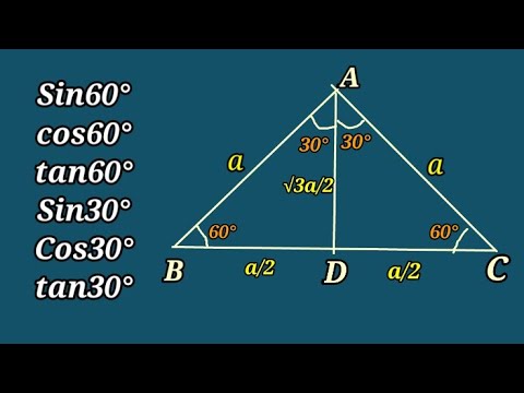 Exact values of Sin60° cos60° tan60° | sin30° cos30° tan30 ...