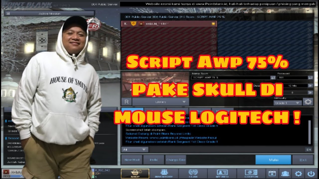 SCRIPT AWP 75 % PAKE SKULL TAHAN DIMOUSE LOGITECH ! - YouTube