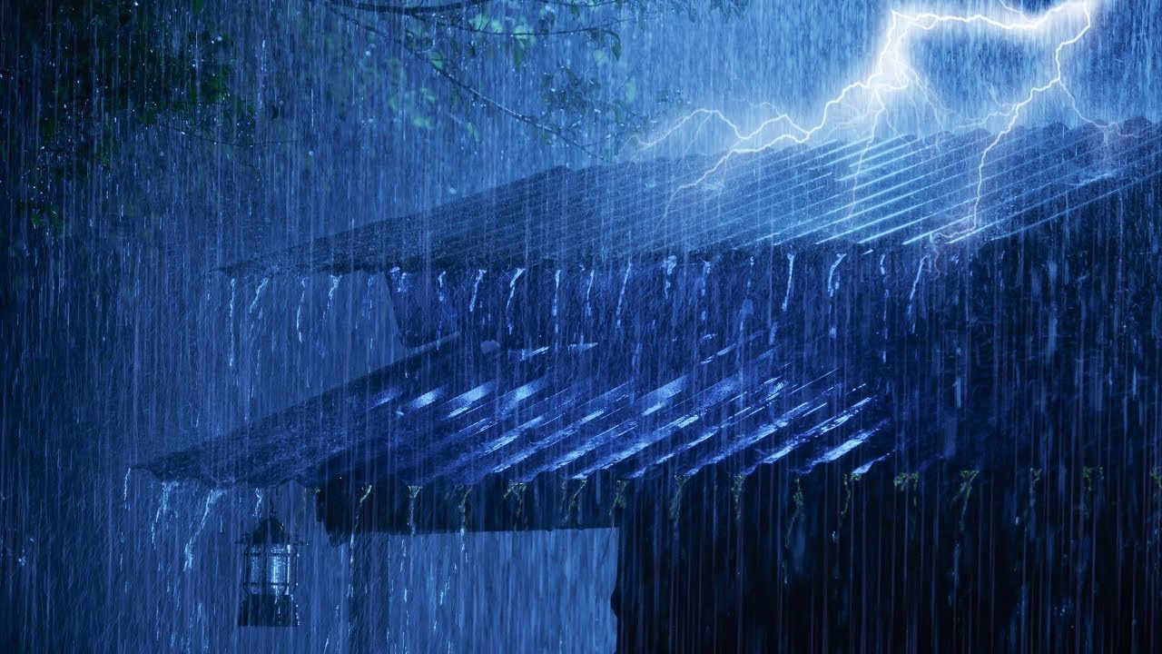 Fall into Sleep in 3 Minutes with Heavy Rain & Thunder Intense Sounds ...