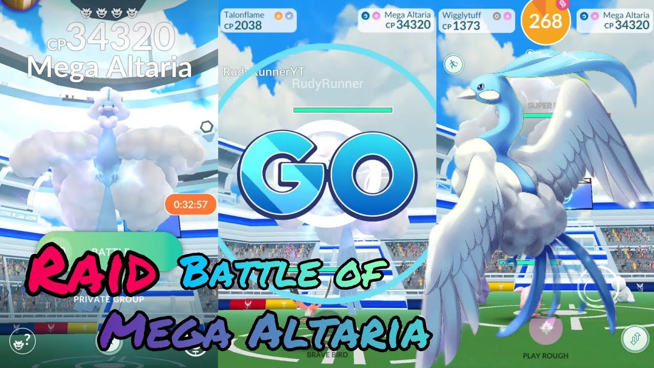 Pokemon GO (Mega Altaria Raid) #pokemongo #megaaltaria || RudyRunner ...