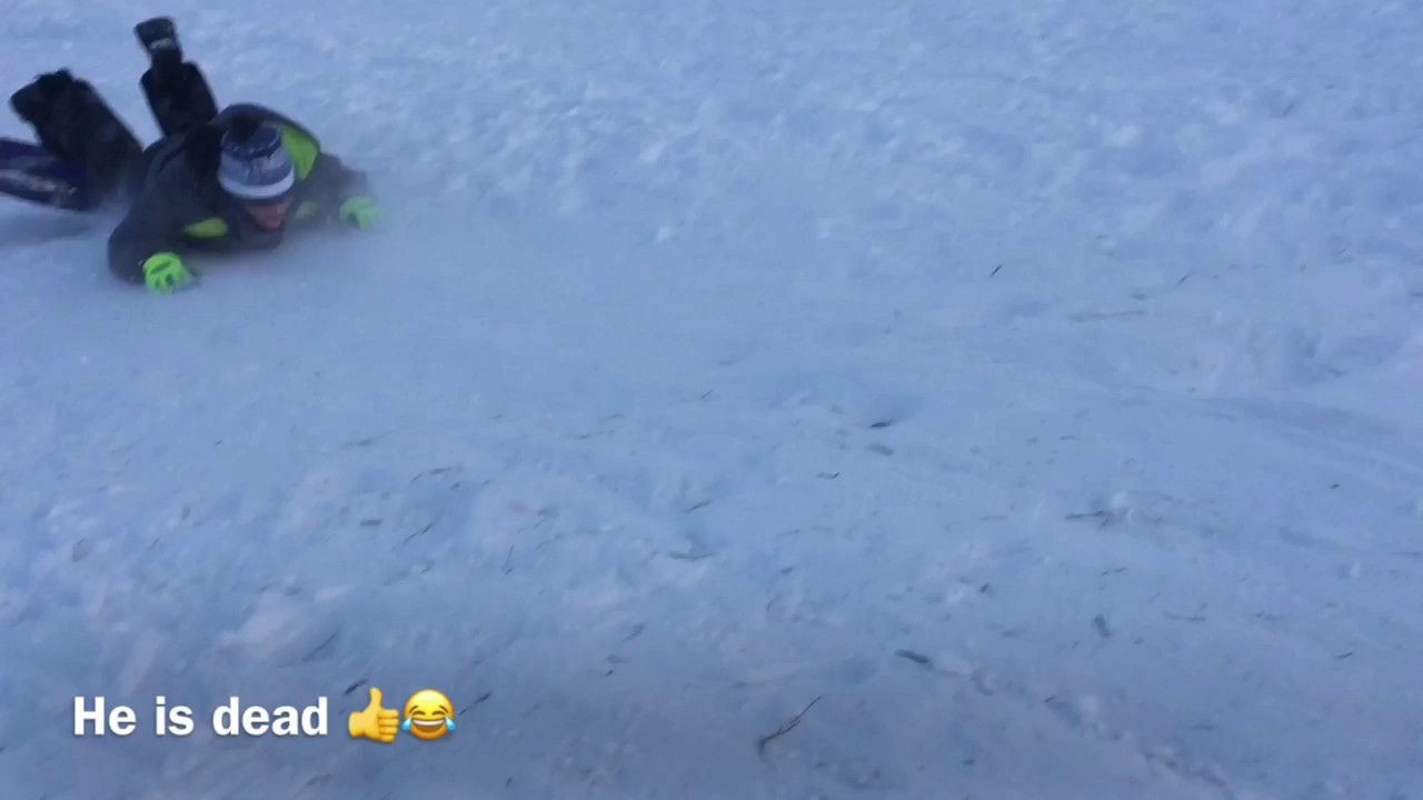 SLEDDING fail - YouTube