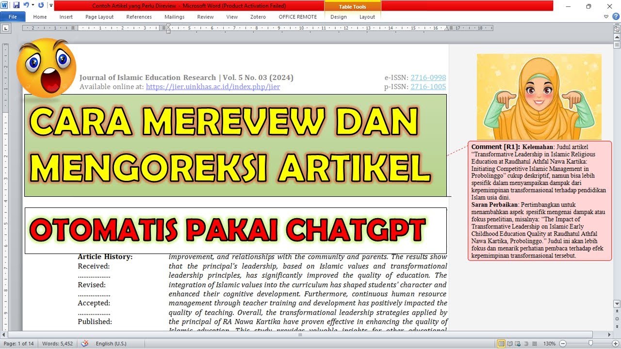 CARA MEREVIEW DAN MENGOREKSI ARTIKEL SECARA OTOMATIS PAKAI CHATGPT - YouTube