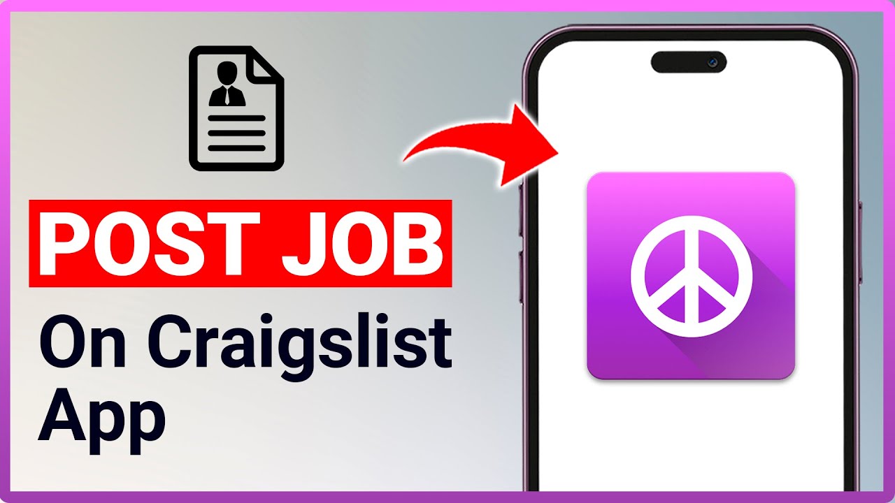 How to Post a Job on Craigslist App - YouTube