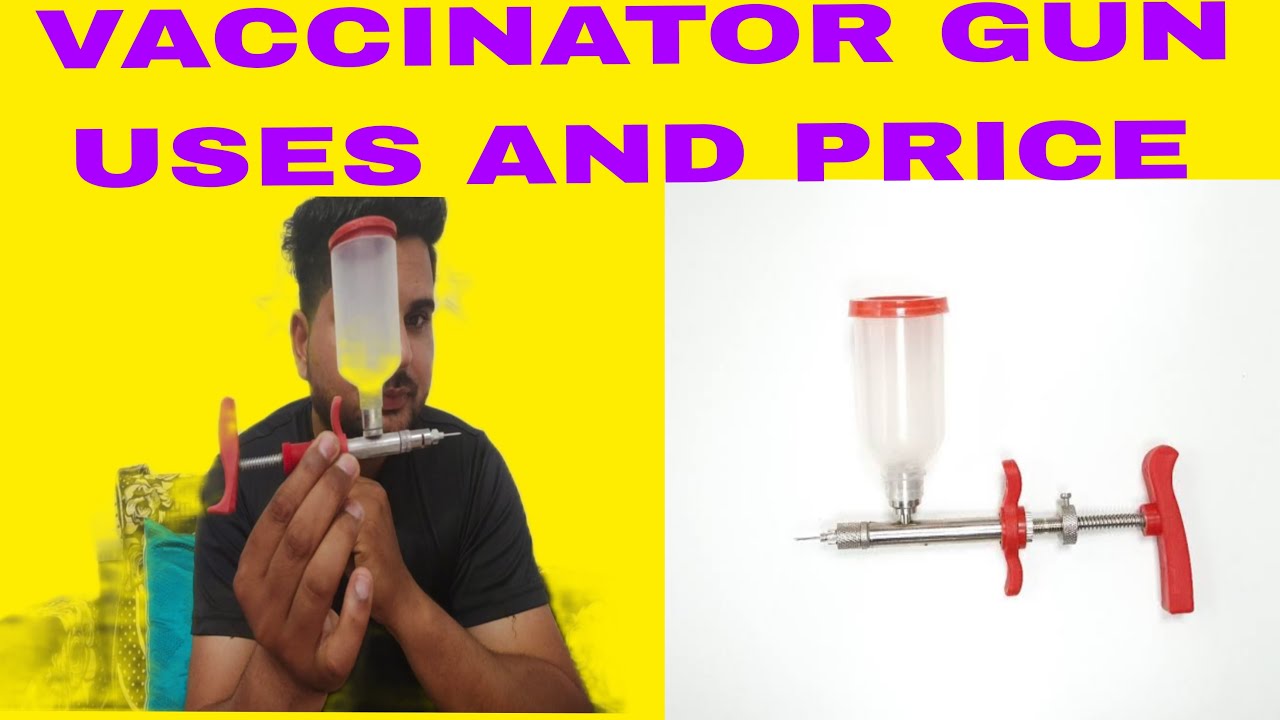 How yo use vaccinator gun at poultry farm - YouTube