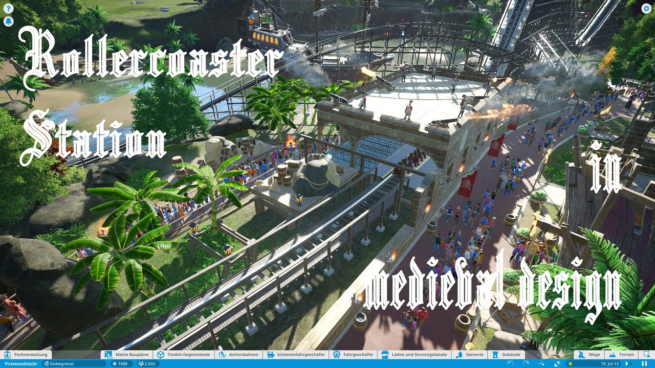 Rollercoaster Station in medieval design - ein Planet Coaster blueprint ...