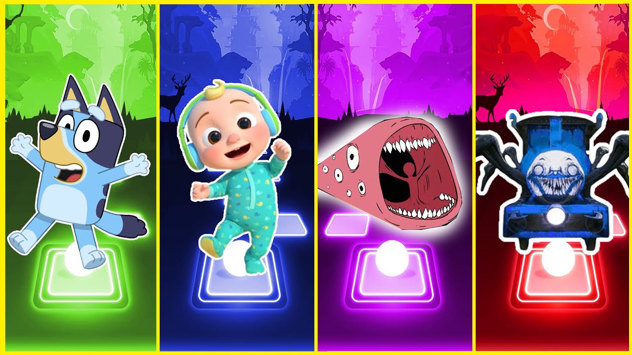Bluey 🆚 Cocomelon 🆚 Train Eater 🆚 Spider Thomas Who WIN ? - YouTube