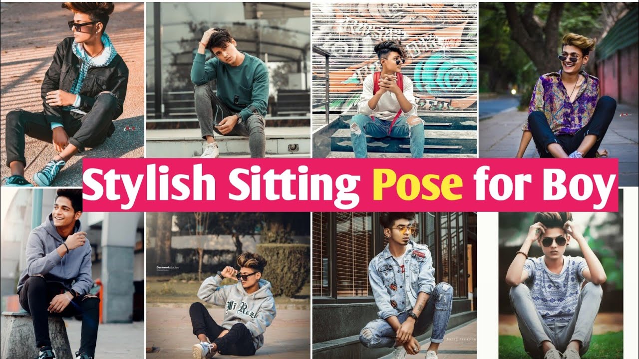 Best sitting pose for boy | Stylish Sitting Pose for boy | photoshoot ...