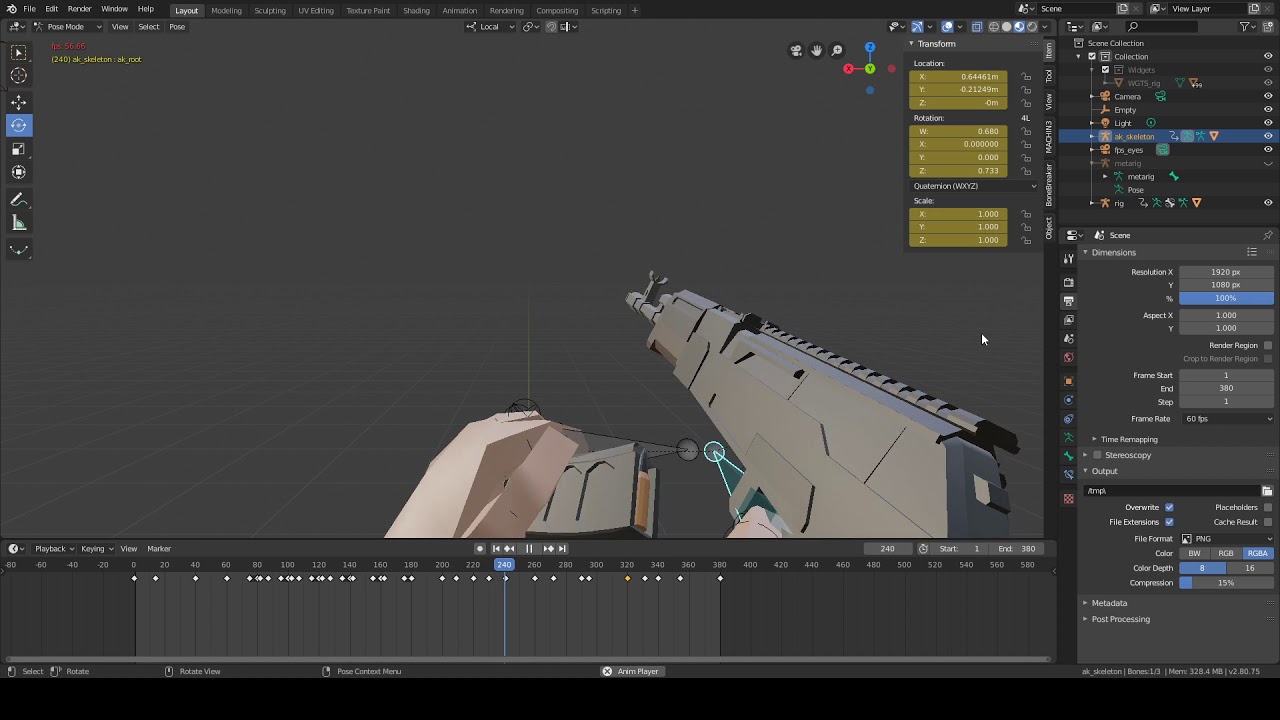 AK74 blender animation reel - YouTube