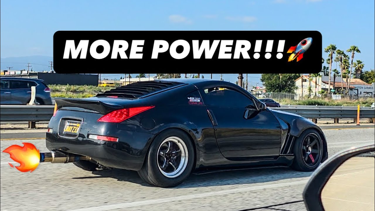 TURNING UP THE BOOST ON MY BOOSTED 350z! MORE POWER!!! - YouTube