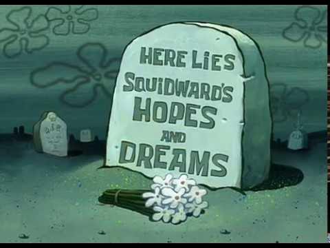 Squidward Visits the Grave of His Hopes and Dreams - YouTube