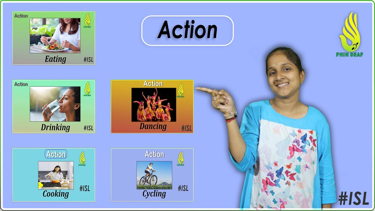 Action Part 1 in Indian Sign Language | ISL By PHIN Deaf - YouTube