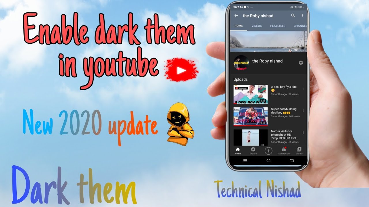 Dark them in youtube 🤓😮 technical nishad - YouTube