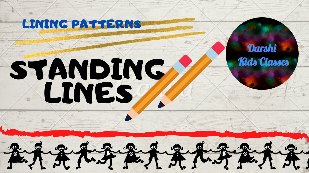 Standing lines-tracing and worksheet practice. - YouTube