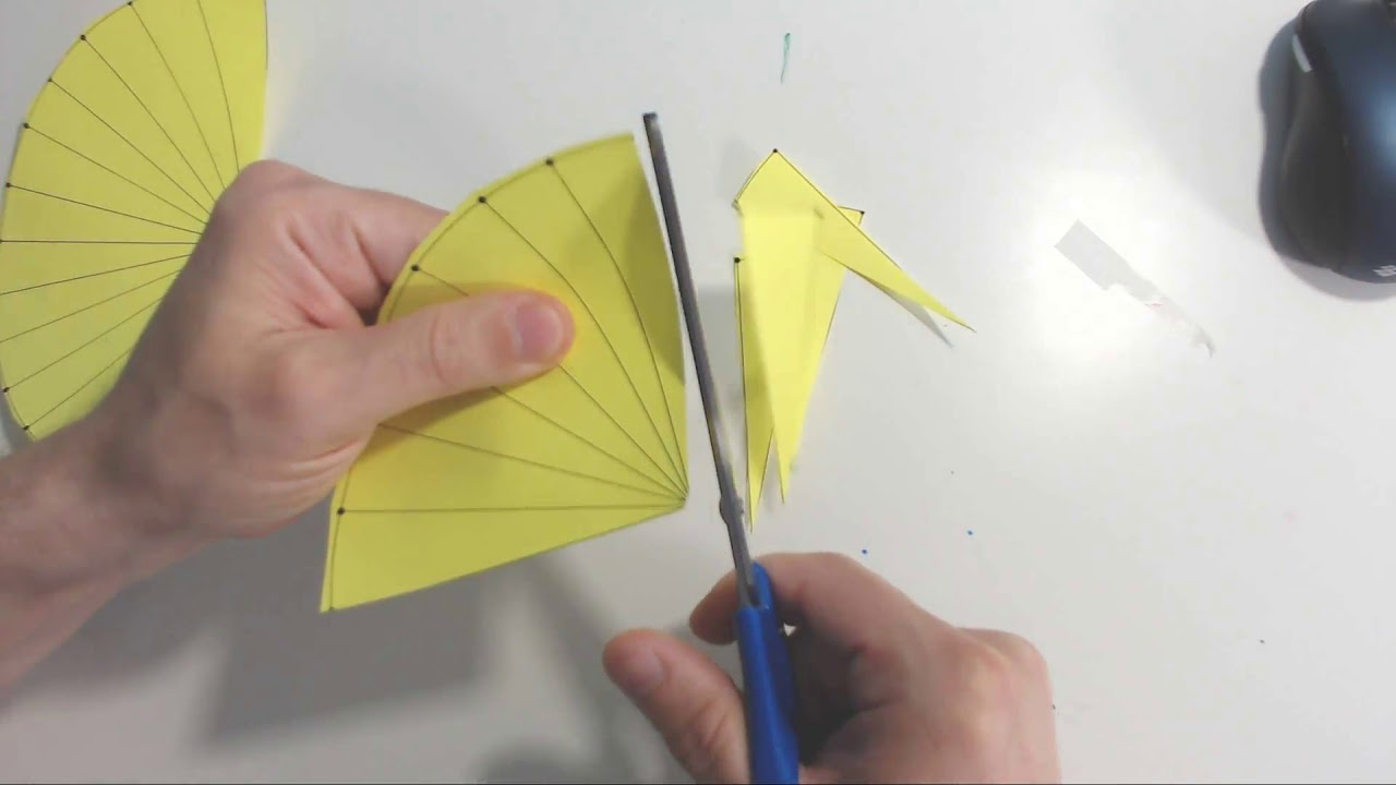 Physical demonstration for getting the area of a circle. - YouTube