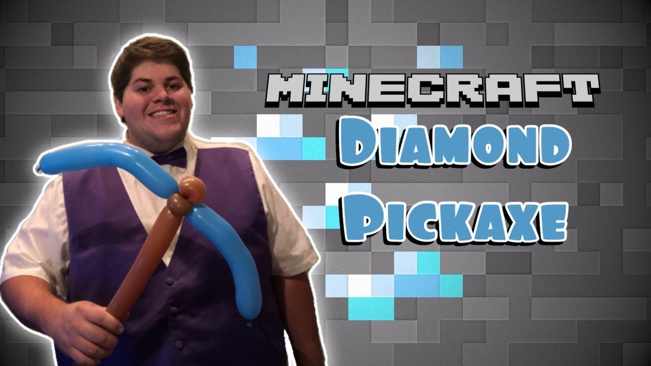 Minecraft Diamond Pickaxe Balloon Tutorial - YouTube