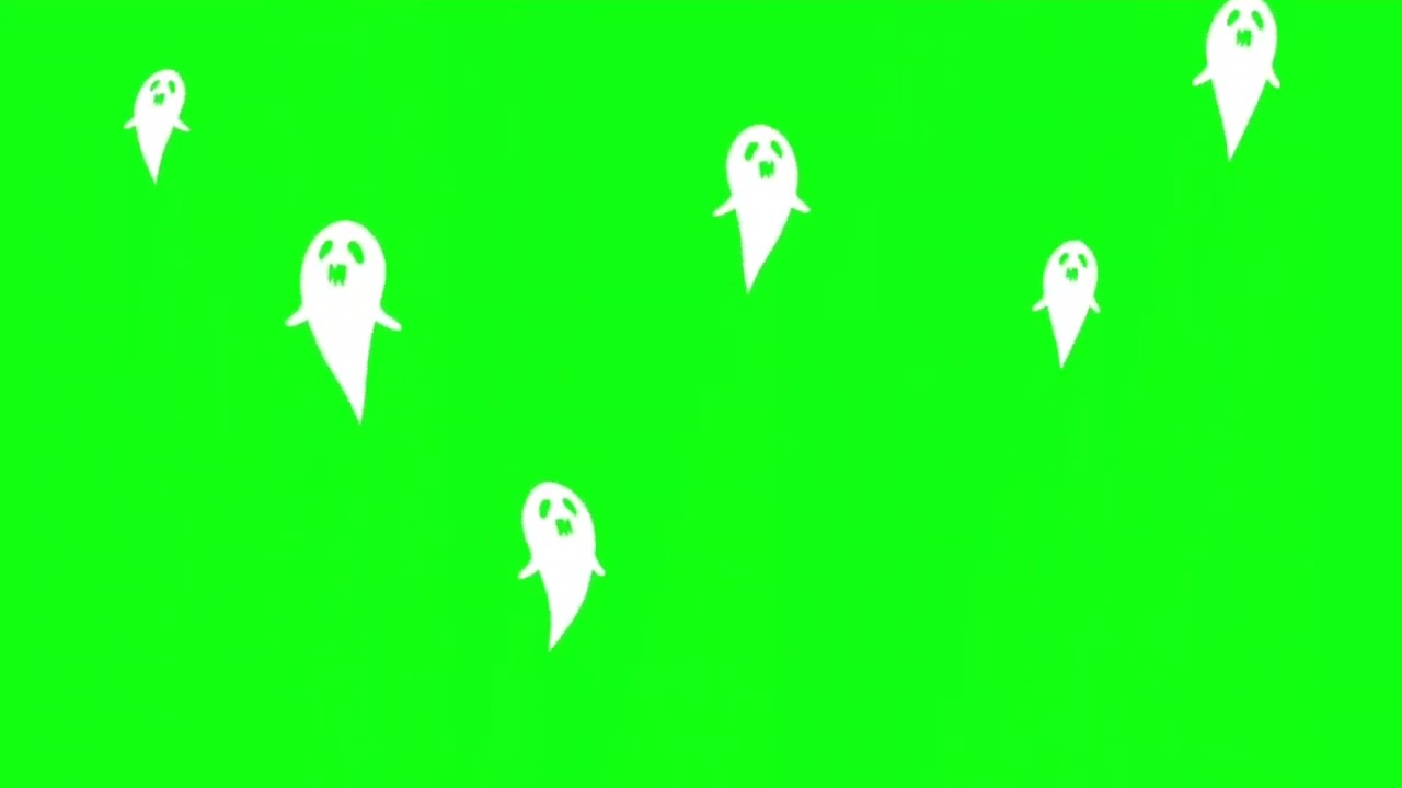 Cartoon Ghosts Flying Upwards - Halloween Green Screen Pack - YouTube