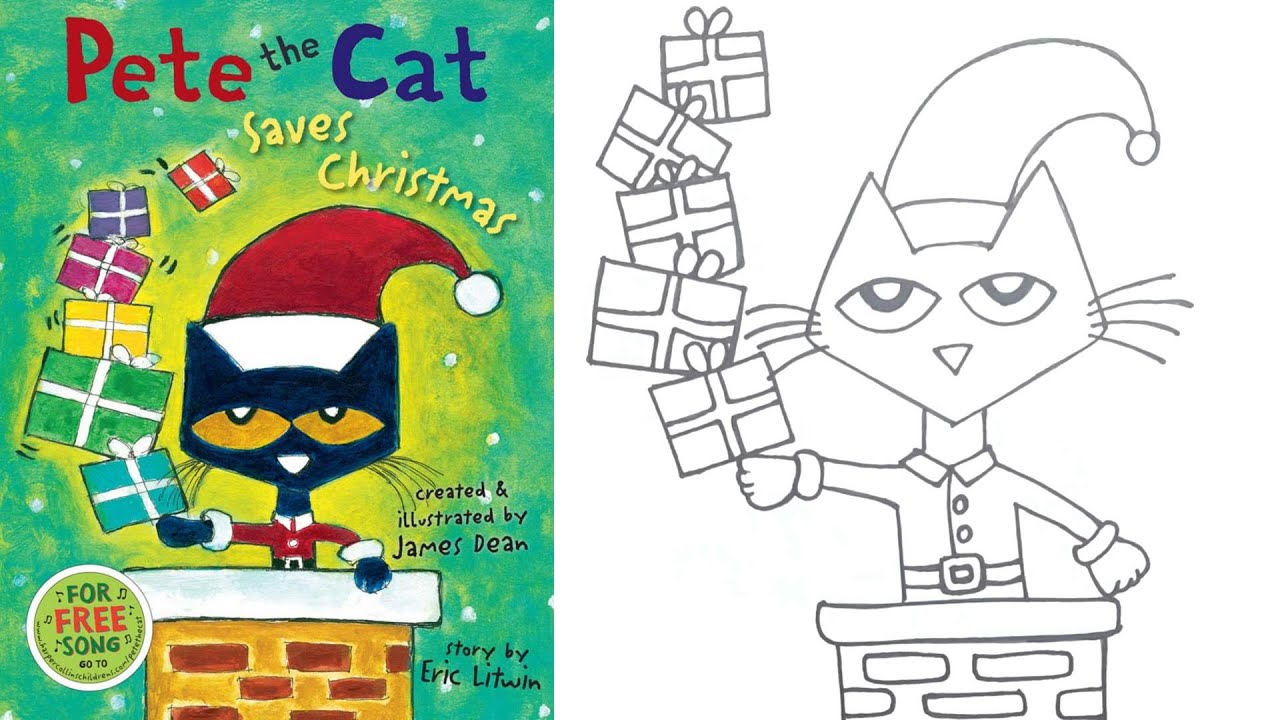 How To Draw Pete The Cat | Pete the Cat Saves Christmas - YouTube