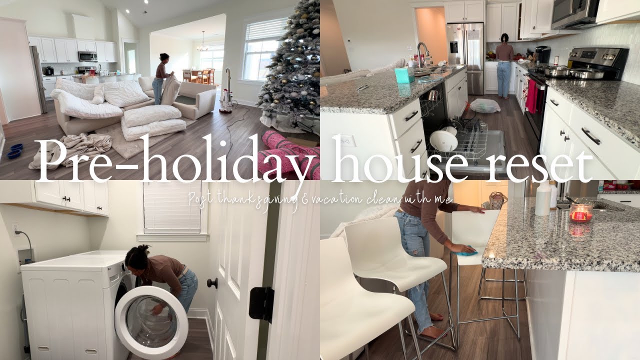 Pre holiday house reset | Clean with me | Cleaning motivation - YouTube