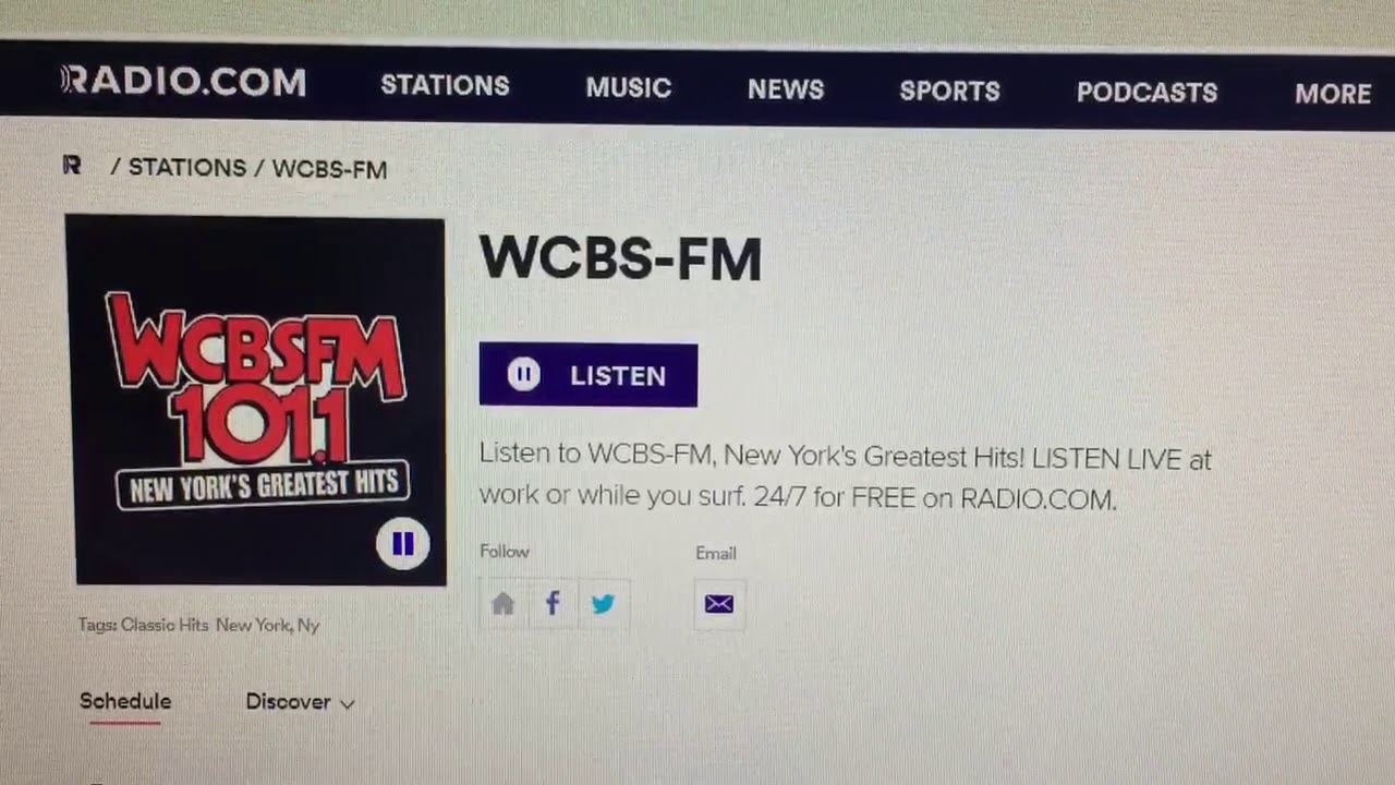WCBS-FM/New York City, New York Legal ID - December 22, 2020 - YouTube