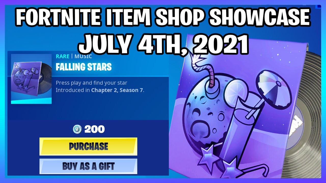 Fortnite Item Shop *NEW* FALLING STARS MUSIC PACK! [July 4th, 2021 ...