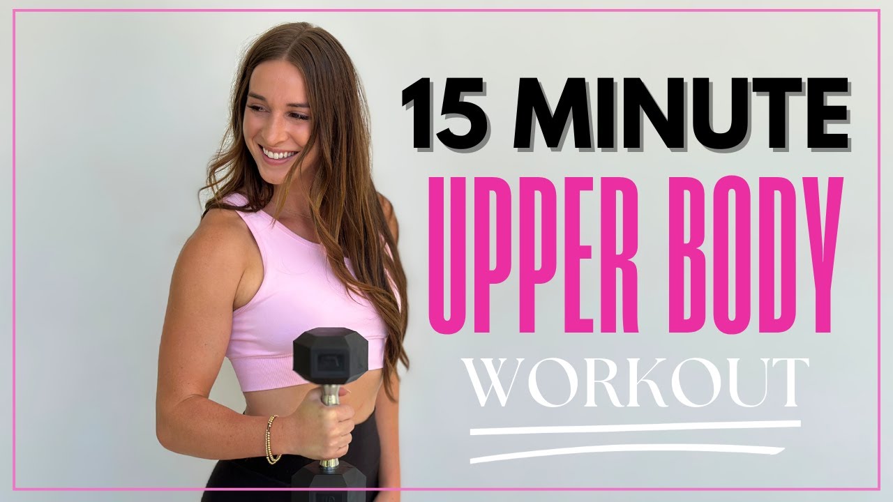 15 MINUTE FULL DUMBBELL UPPER BODY WORKOUT // (chest, back, shoulders ...