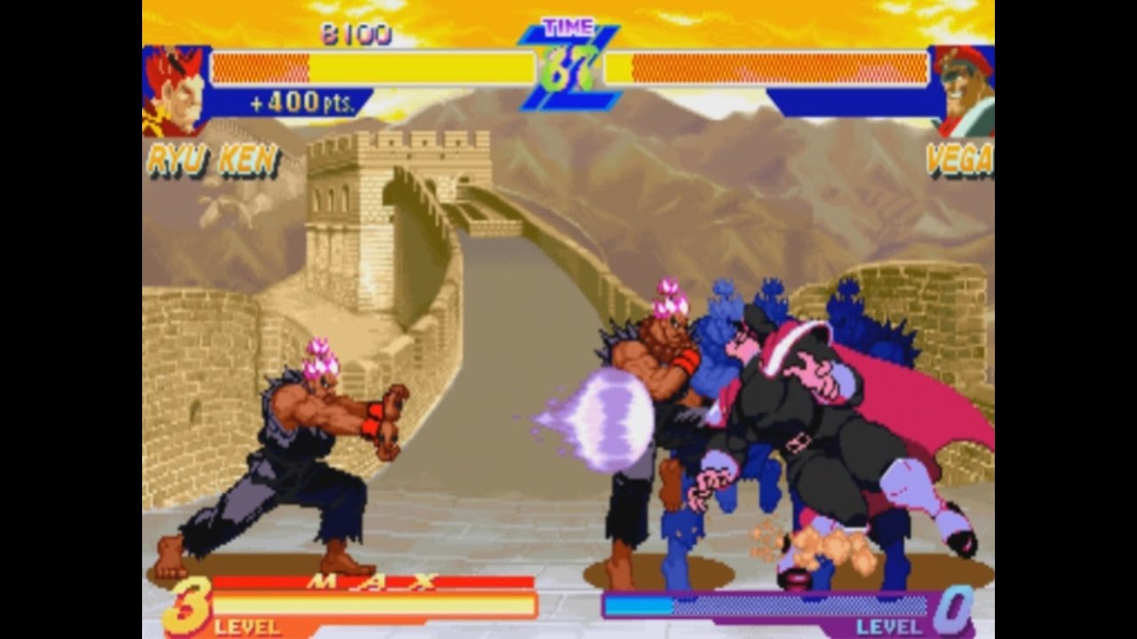 PS2 ストリートファイターZERO FG CPU豪鬼 テスト - YouTube