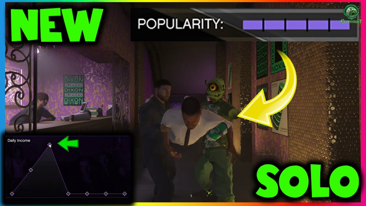 NEW SOLO NIGHTCLUB POPULARITY EXPLOIT 100% FAST & EASY GTA ONLINE 1.65 ...