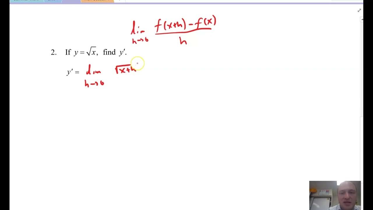 AP Calculus AB | 2-2B Limit Definition of a Derivative Example - YouTube