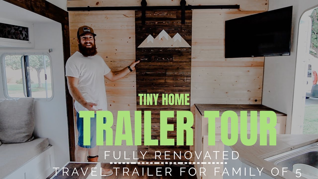Bunkhouse Trailer Renovation! Custom woodwork. SOLD! - YouTube