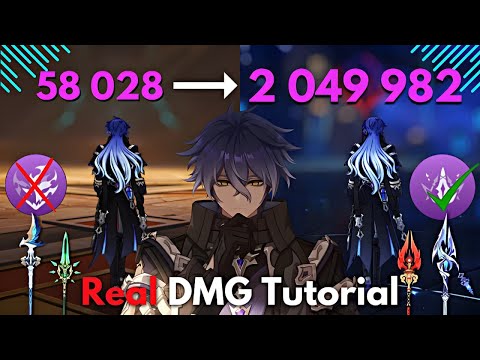 C0 FLINS 2M Real DMG Tutorial! Increase His DMG Genshin Impact