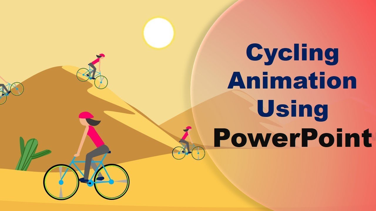 Mountain Climbing Animation using PowerPoint #Bicycling animation using ...