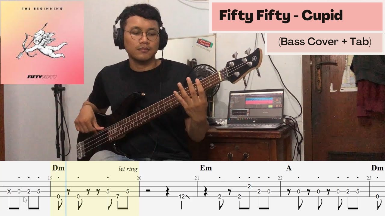 Fifty Fifty (Twin Ver) - Cupid (Bass Cover + Tab) - YouTube