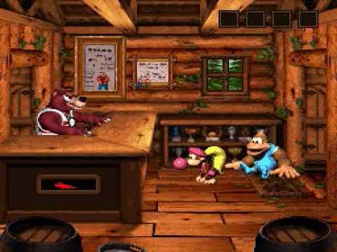 Donkey Kong Country 3 (SNES) (World 2)(Kremwood Forest)(Brash's Cabin ...