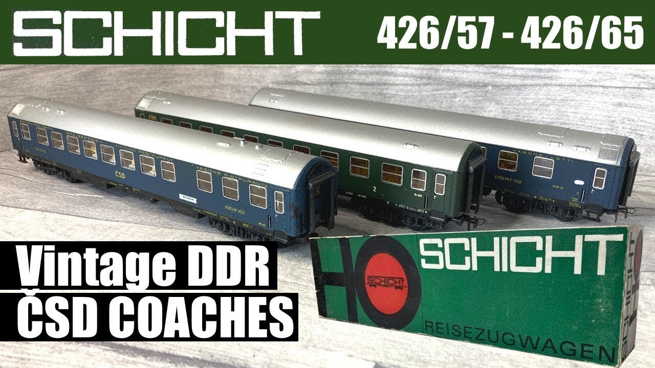 Vintage East German DDR Coaches - SCHICHT Models in HO Scale ČSD Livery ...