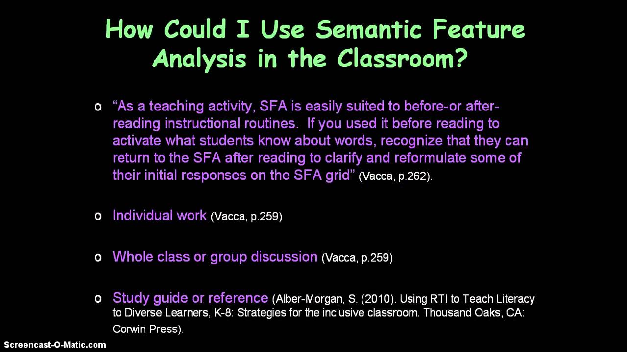 Semantic Feature Analysis Youtube 8462