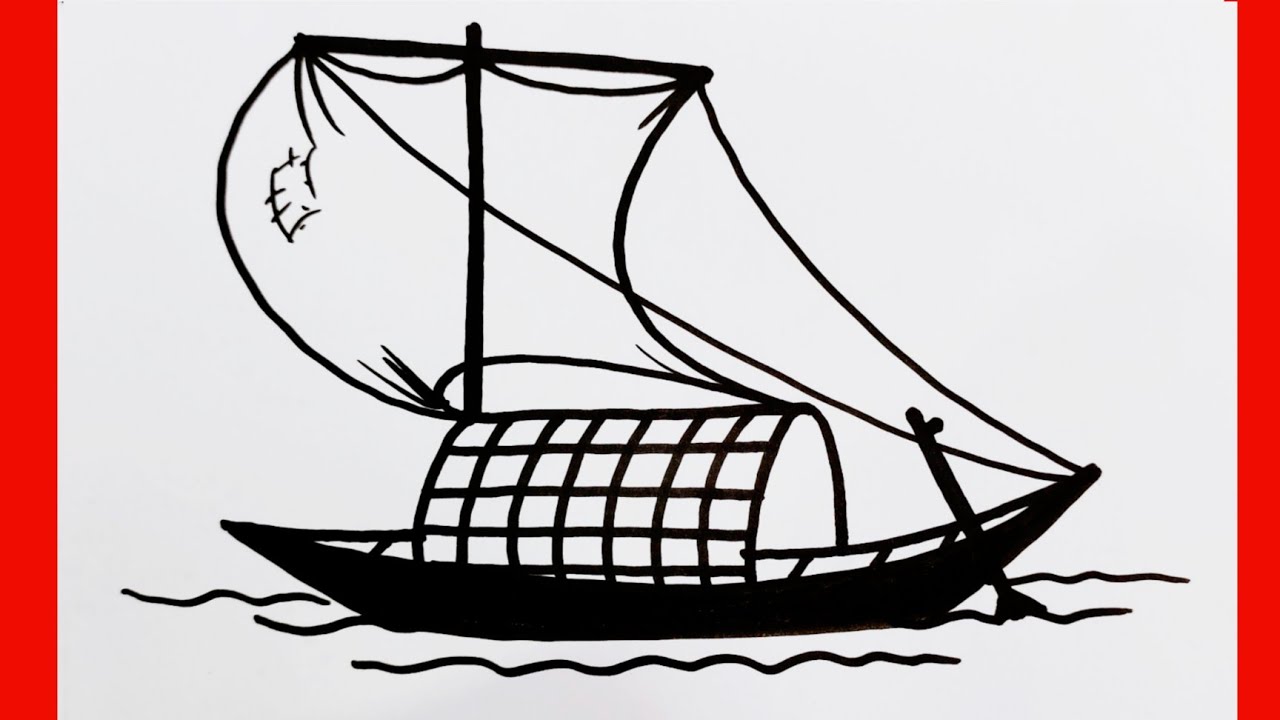 ⛵ Pal tola Nouka Drawing ⛵পালতোলা নৌকা আঁকার সহজ নিয়ম ⛵Simple rules ...