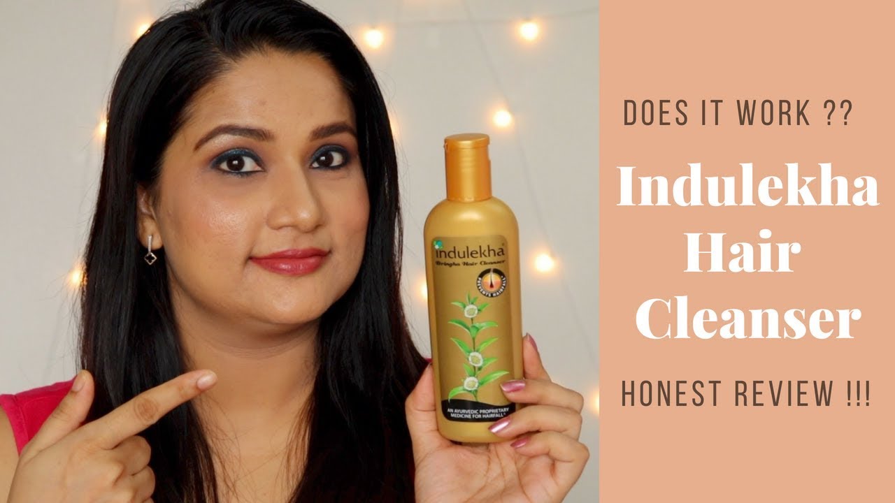 INDULEKHA Shampoo Review in Hindi | Indulekha Bringha Hair Cleanser ...