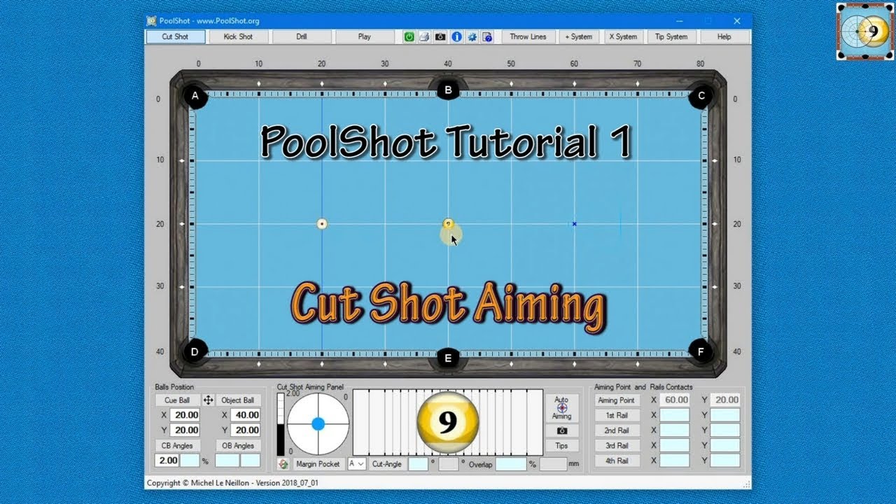 Cut Shot Aiming - PoolShot Free Version Tutorial #1 - Pool & Billiard ...