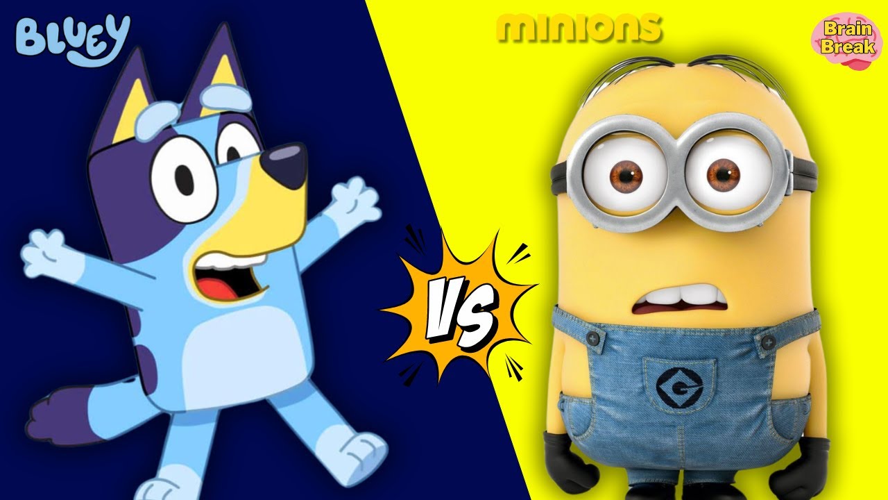 Bluey vs Minions Run! | Brain Break Battle - YouTube
