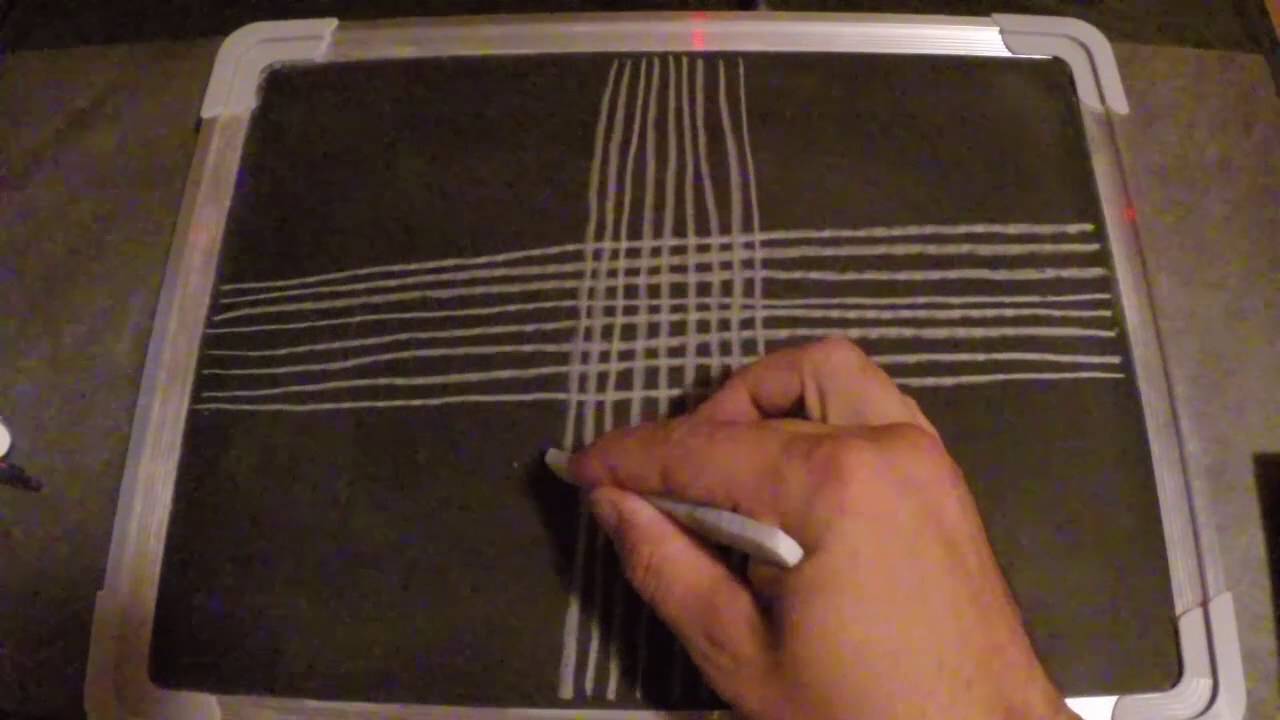 ASMR Chalkboard / blackboard no talking Grid nice ambiance / ambient ...