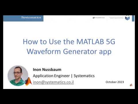 How to Use the MATLAB 5G Waveform Generator - YouTube
