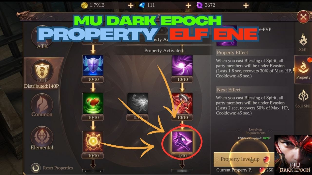 MU Dark Epoch ELF ENE BUILD PROPERTY ELF ENE 🟢 - YouTube