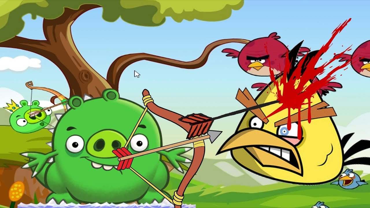 Bad Piggies Shooting Archery Defense Angry Birds!! King Pig VS MAD ...