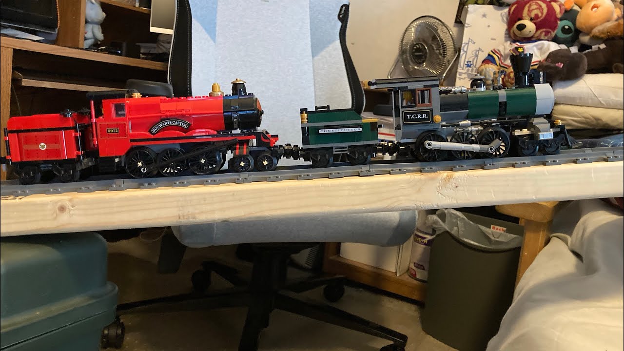 Lego Train Bridge Doubleheader - YouTube