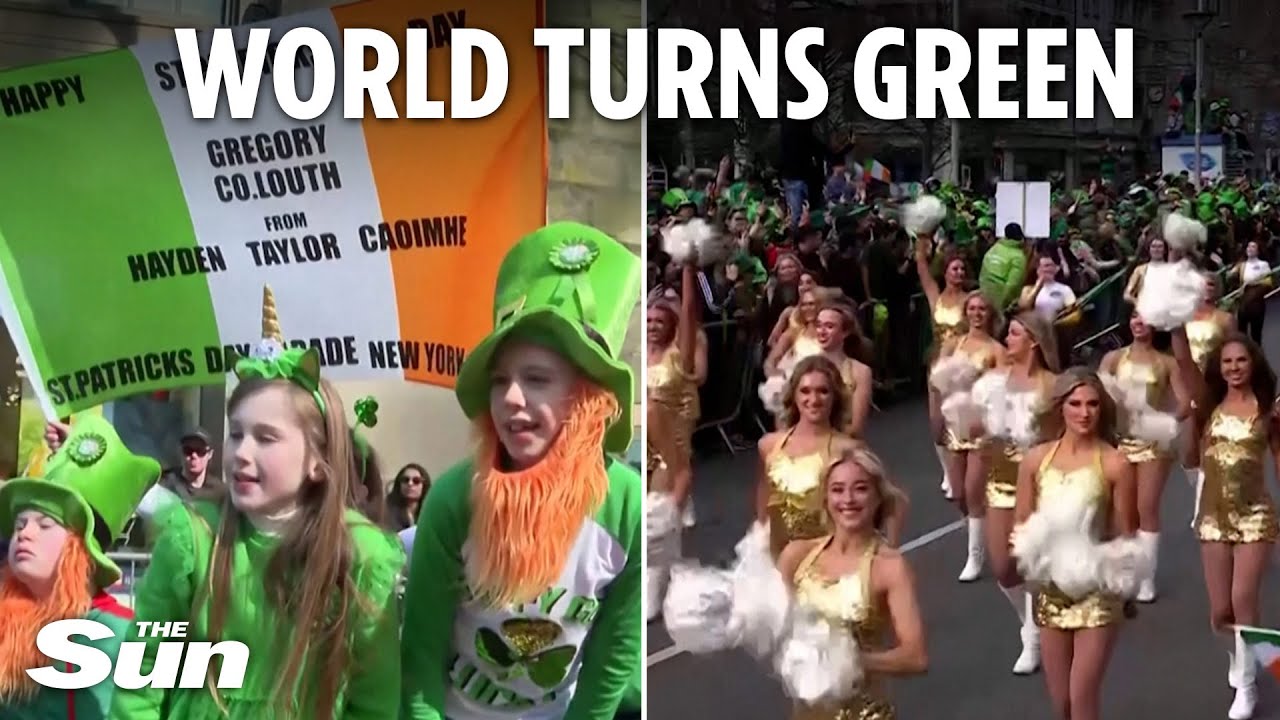 Cheerleaders, crazy parades & bursts of green as world celebrates St ...