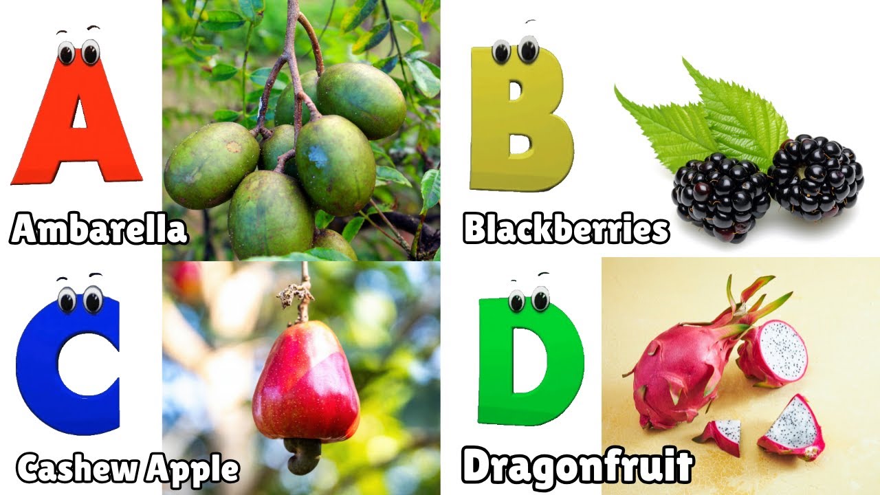 Fruit ABC Song | ABC Fruit Phonics song | Alphabet Fruits song for ...