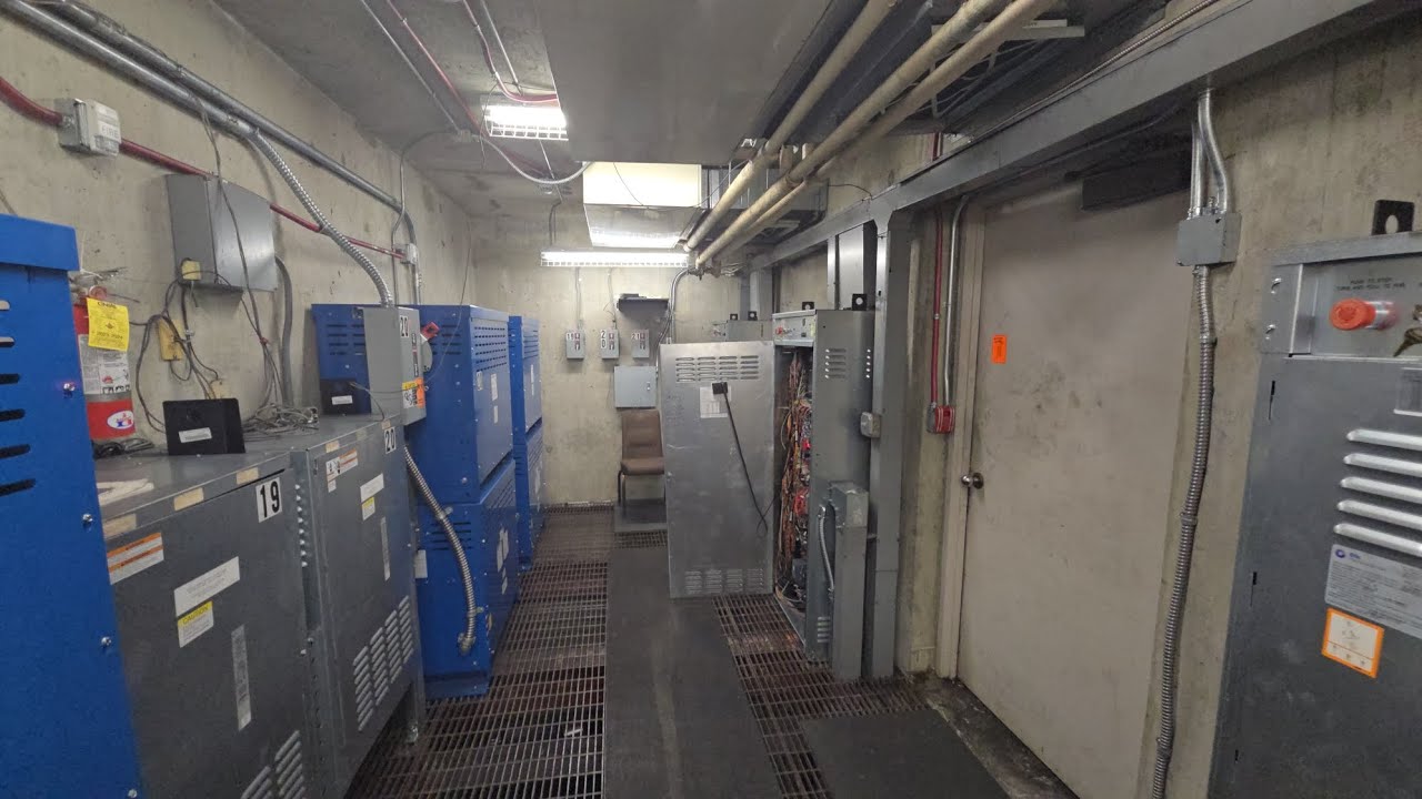 Epic Otis Low-Rise Service Traction Elevator Machine Room - YouTube